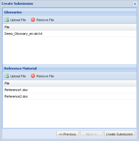 Creating a submission