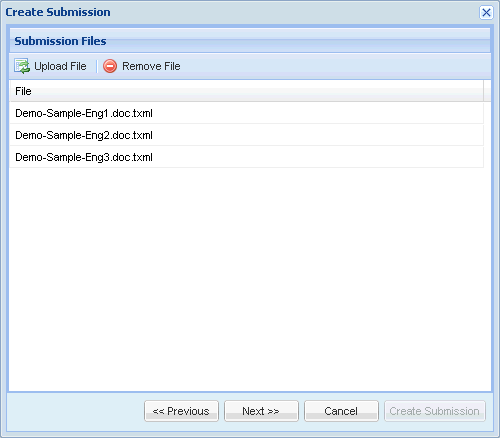 Creating a submission